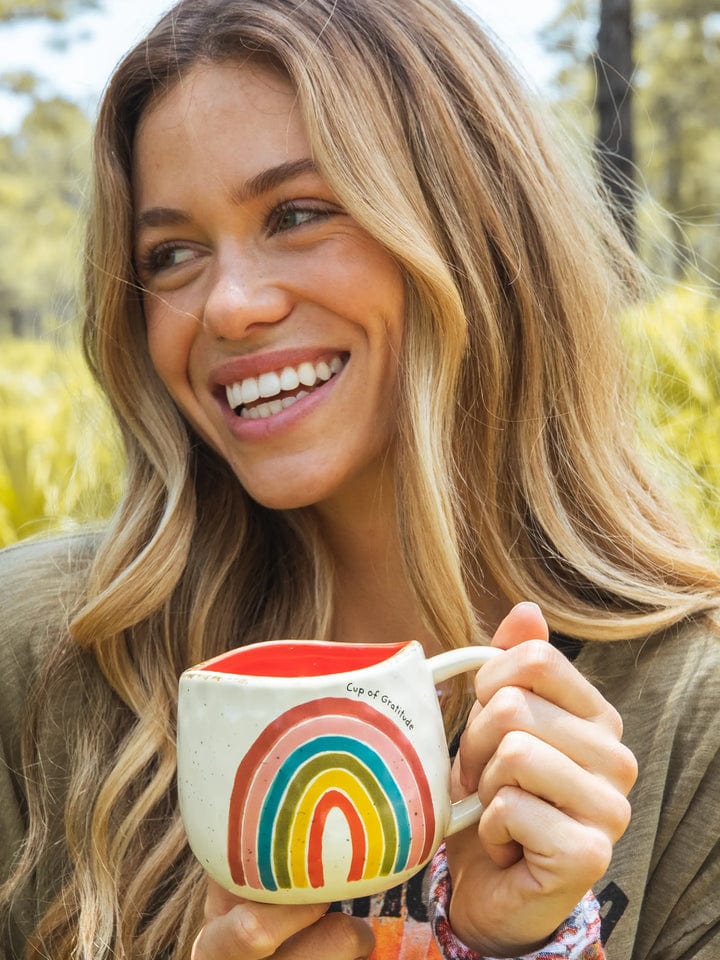 Rainbow Cup of Gratitude – Artisan Ceramic Mug | 470ml | Artisanal ...