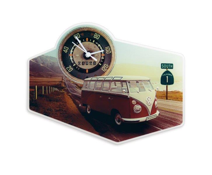 VW T1 BUS WALL CLOCK - ACRYLIC/HIGHWAY 1 - Wall Clocks | Artisanal ...