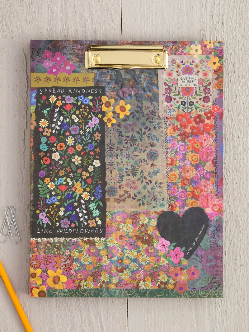Clipfolio with Notepad - Patchwork - Pens & Stationery | Artisanal ...