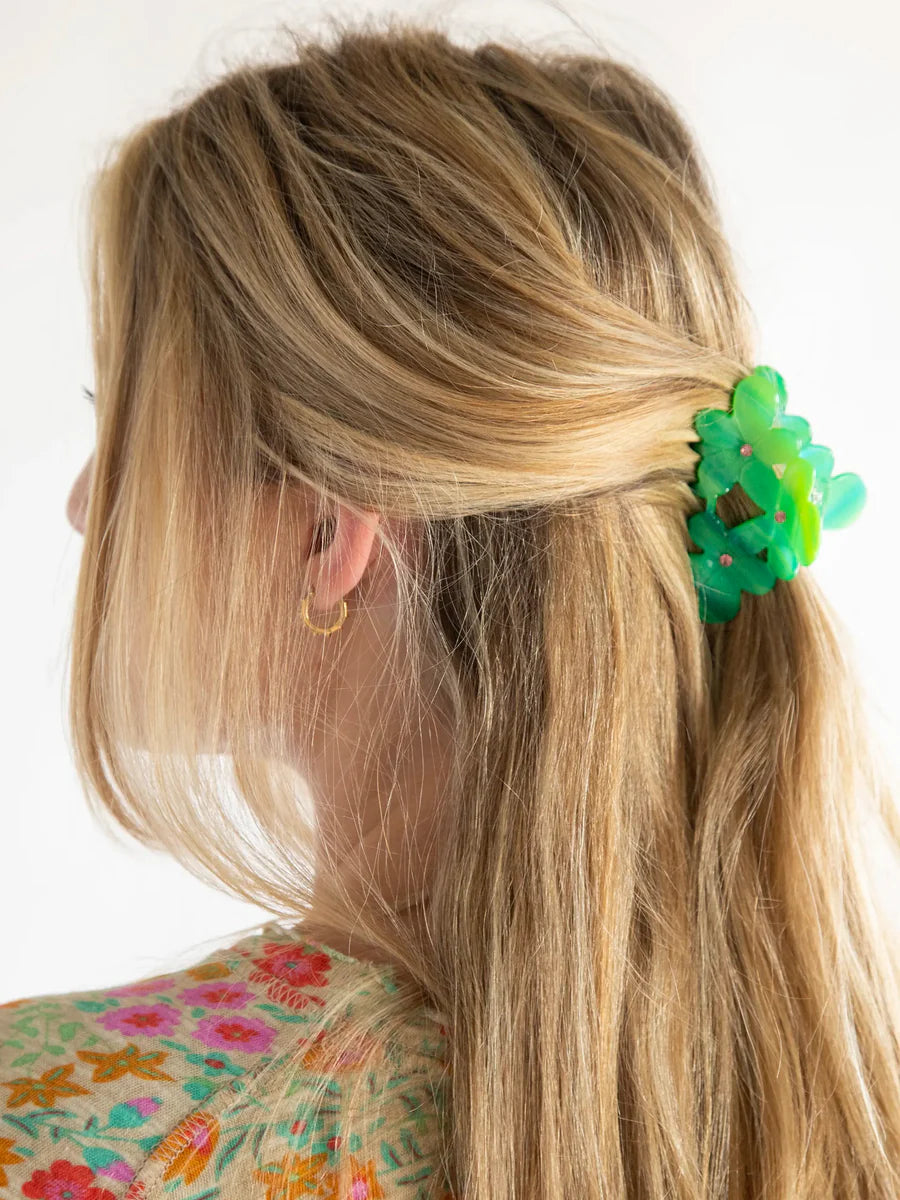 Blossom Cluster Hair Claw - Emerald - Hair Accessories | Artisanal ...