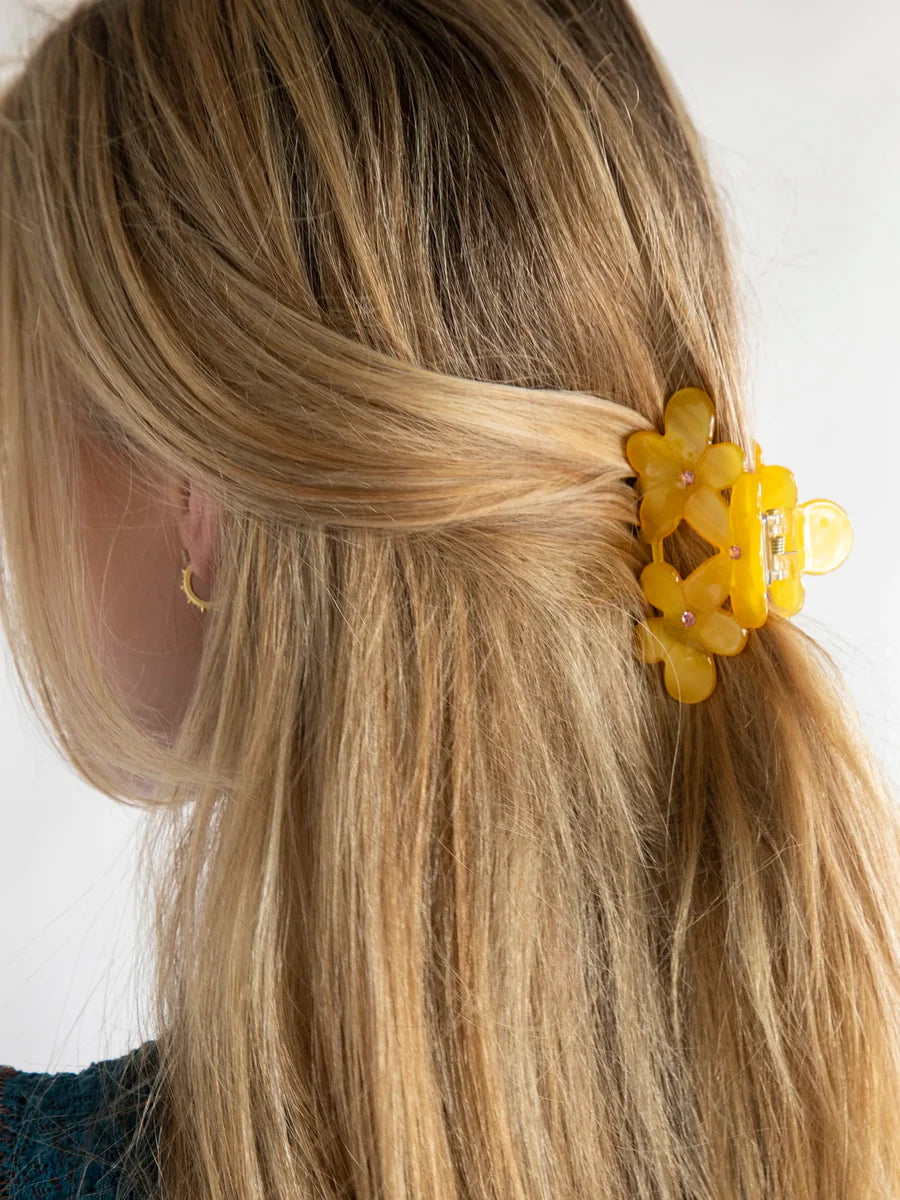 Blossom Cluster Hair Claw - Yellow - Hair Accessories | Artisanal ...
