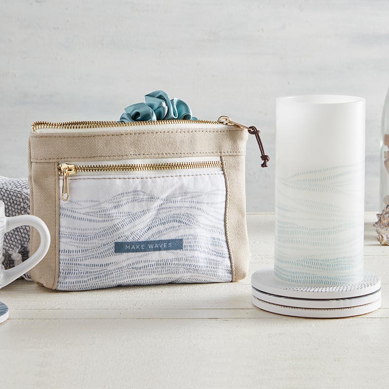 Canvas Pouch - Make Waves - Pouches & Wristlets | Artisanal – Artisanal ...