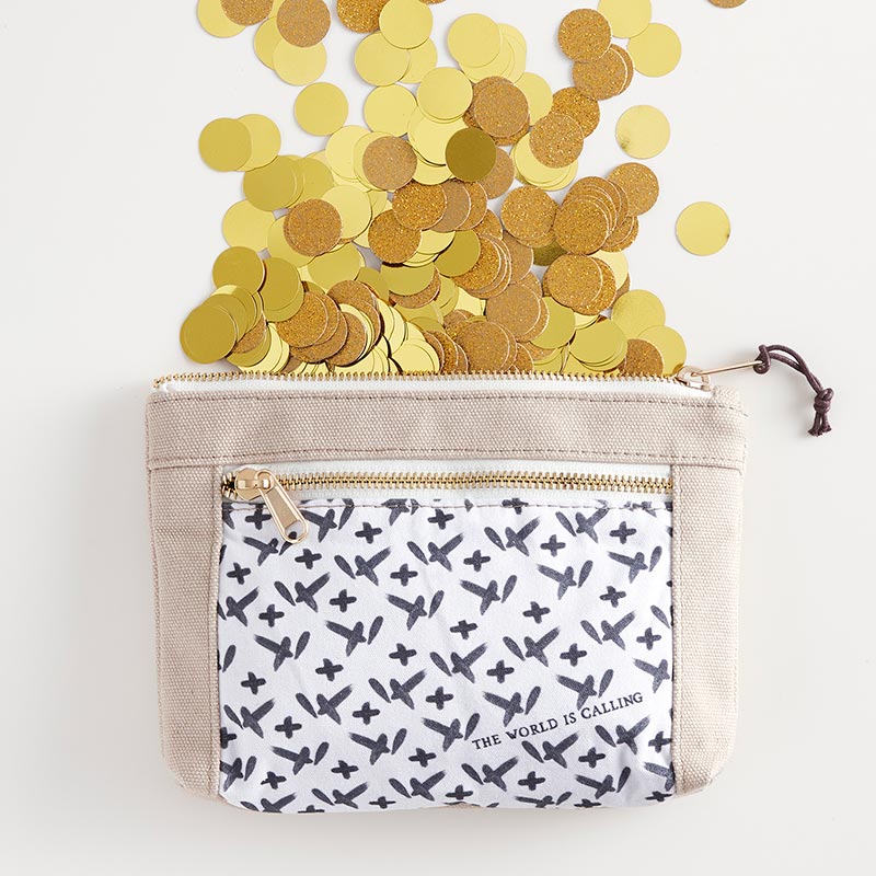 Canvas Pouch - World Calling - Pouches & Wristlets | Artisanal ...