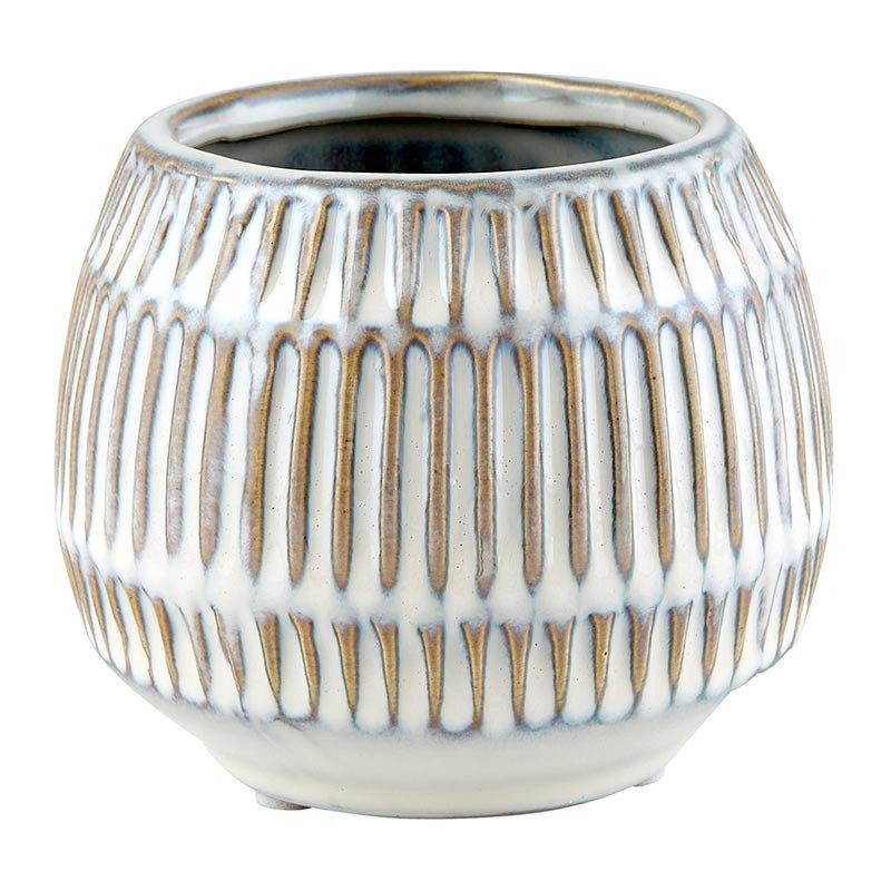 Round Texture Cream Planter - Planters & Pots | Artisanal – Artisanal ...