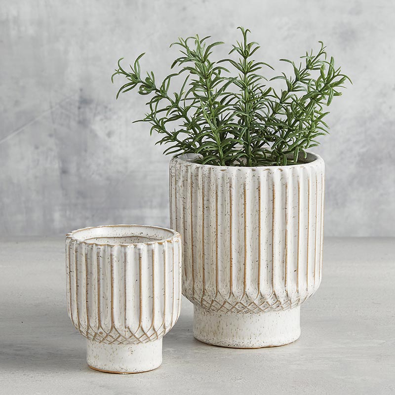 Pot With Ridges - LGE - Planters & Pots | Artisanal – Artisanal New Zealand