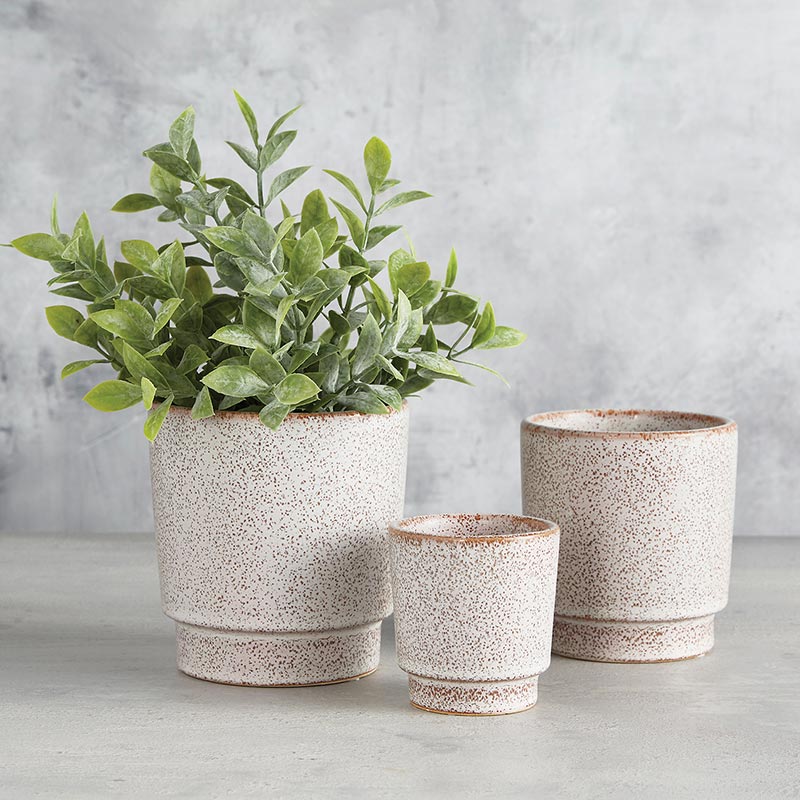 Tan Spotty Pot - SML - Planters & Pots | Artisanal – Artisanal New Zealand
