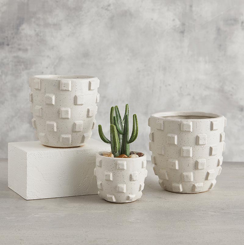 Square Texture Pot - SML - Planters & Pots | Artisanal – Artisanal New ...