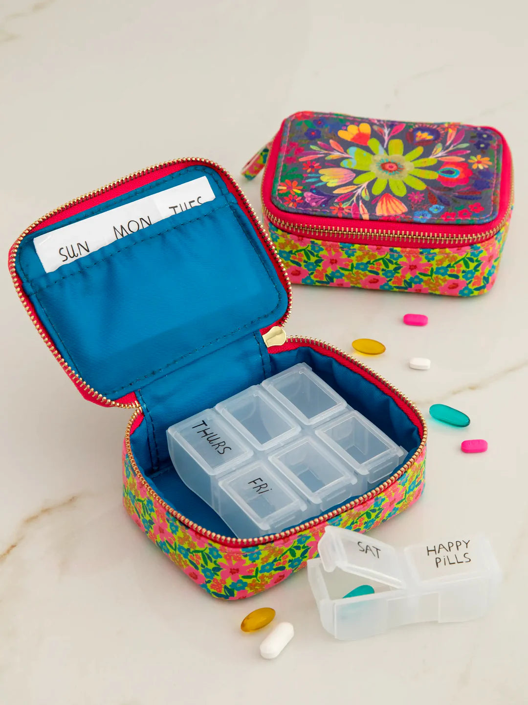 Getaway Daily Pill Case - Pink Neon - Travel Accessories | Artisanal ...
