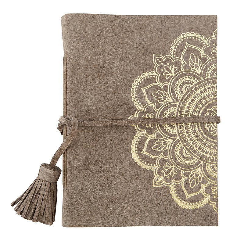 Notebook Suede Leather - Mocha Mandala - Notepads | Artisanal ...