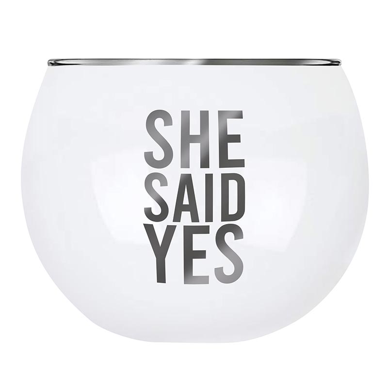 Roly Poly Glass-She Said Yes - Water & Wine Tumblers | Artisanal ...