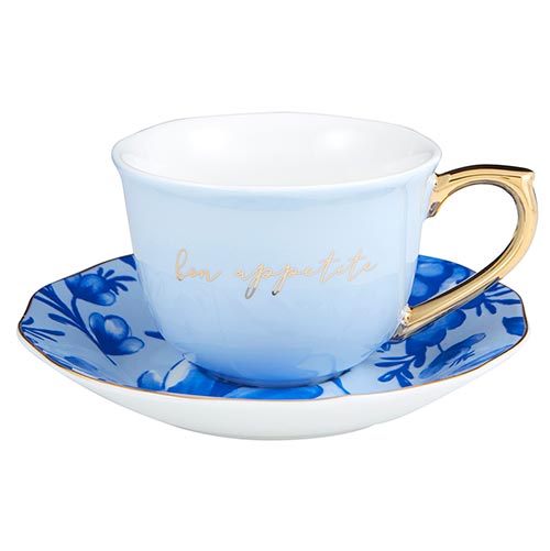 Teacup & Saucer - Bon Apetite - Tea Cups & Saucers | Artisanal ...